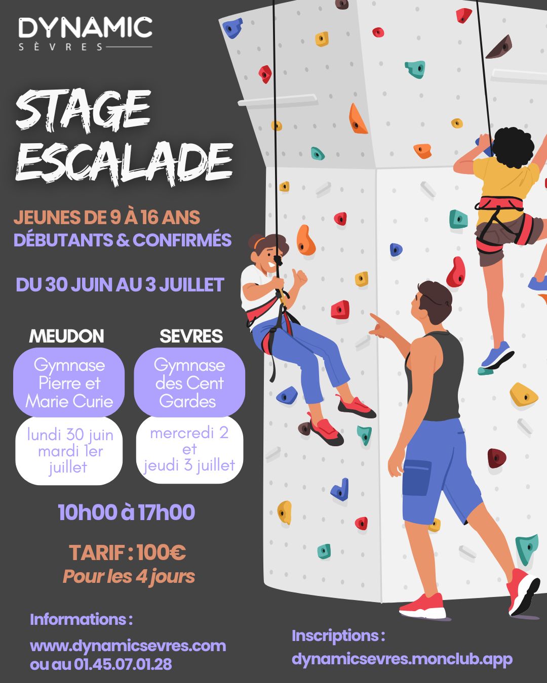 Dynamic Sèvres - STAGE ESCALADE
